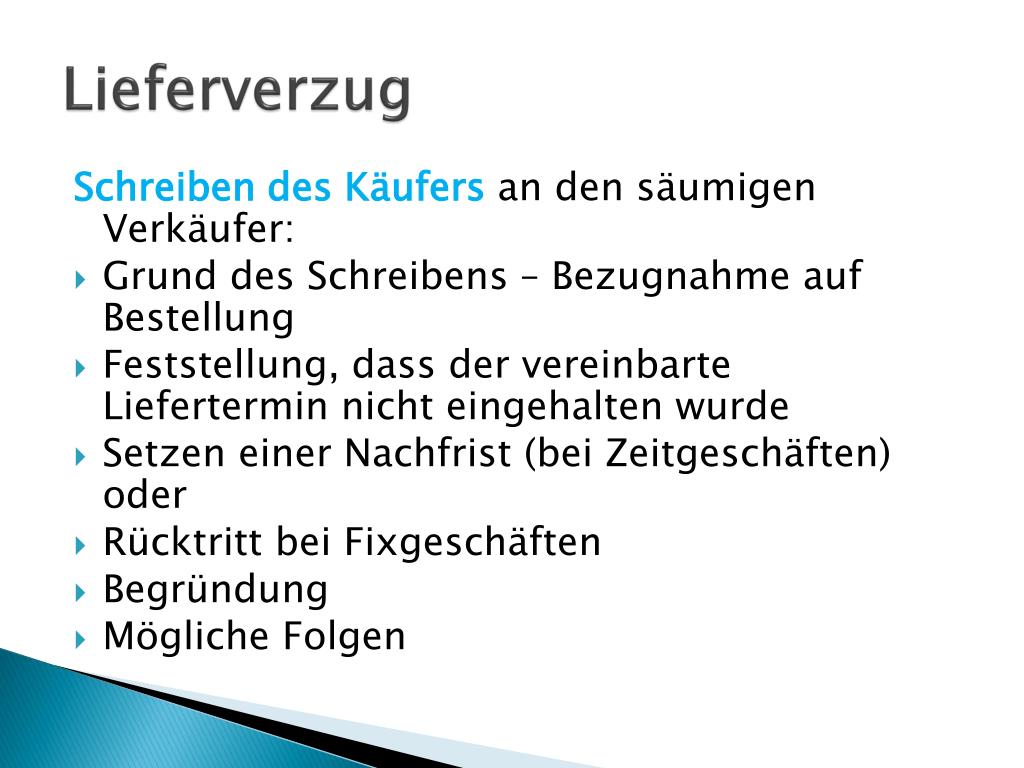 PPT - Vertragswidrige Erfüllung des Kaufvertrages PowerPoint ...
