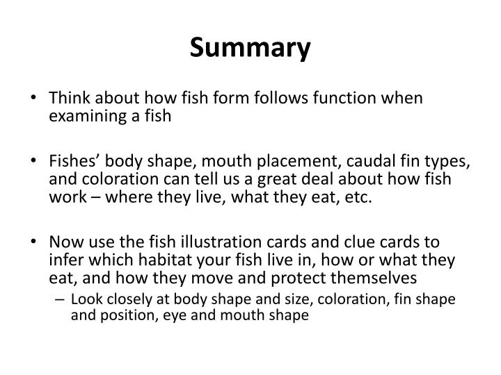 PPT - FISH FORM AND FUNCTION PowerPoint Presentation - ID:2039853