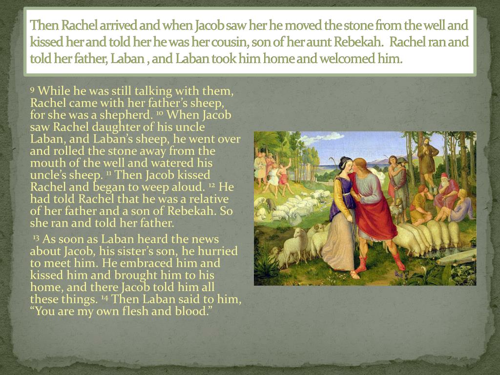 PPT - The Story of Jacob and his Wives Leah and Rachel PowerPoint ...