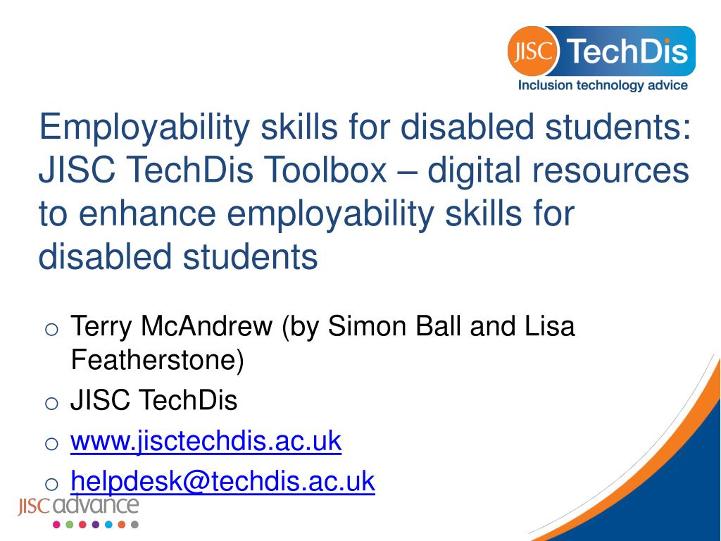 PPT - Terry McAndrew (by Simon Ball and Lisa Featherstone) JISC TechDis ...