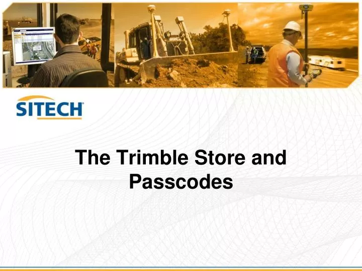 PPT - The Trimble Store and Passcodes PowerPoint Presentation, free ...
