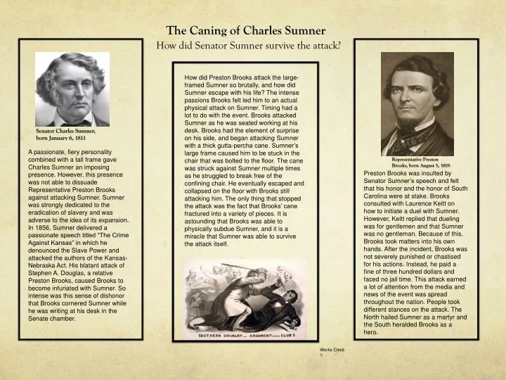 PPT - The Caning of Charles Sumner PowerPoint Presentation, free ...
