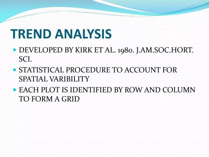 PPT - TREND ANALYSIS PowerPoint Presentation, free download - ID:2041100