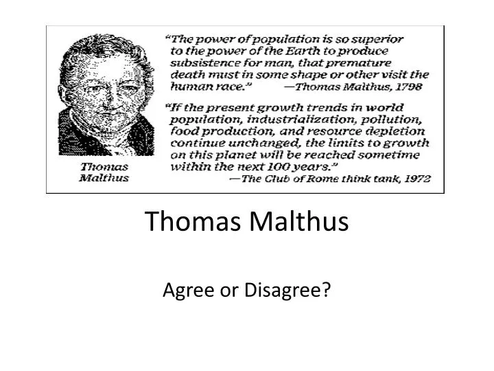 PPT - Thomas Malthus PowerPoint Presentation, free download - ID:2041199