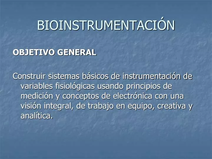 PPT - BIOINSTRUMENTACIÓN PowerPoint Presentation, free download - ID ...