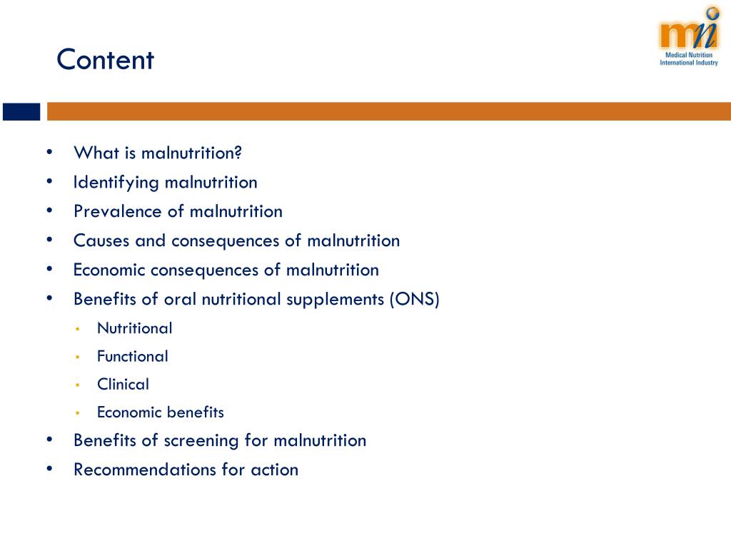 PPT - Oral Nutritional Supplements (ONS) to Tackle M alnutrition ...
