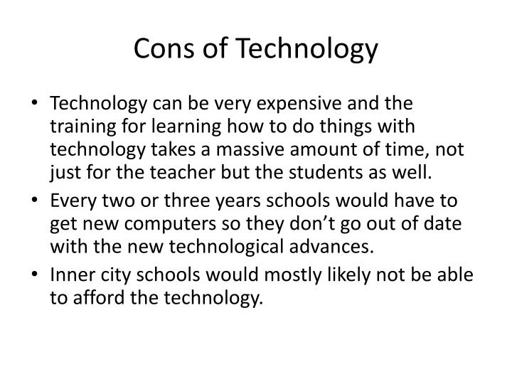 PPT - Pros and Cons of Technology in the Classroom PowerPoint ...