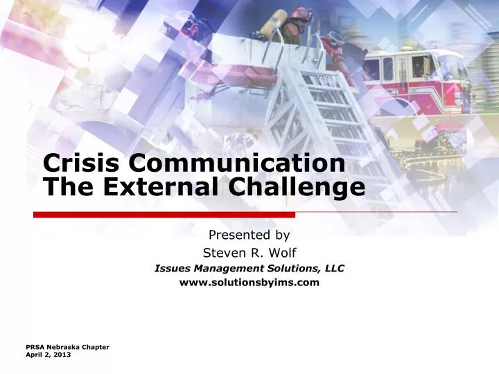 PPT - Crisis Communication The External Challenge PowerPoint ...