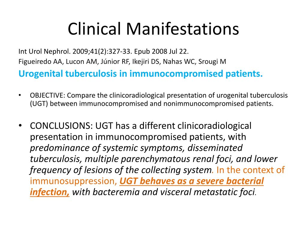 PPT - Clinical, laboratory, radiographic manifestations of ...