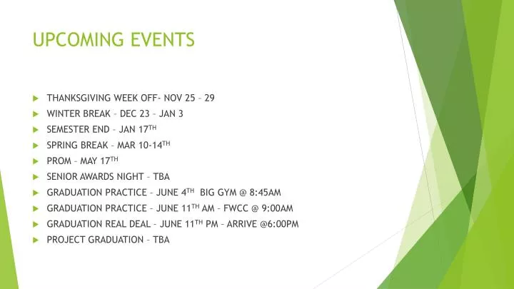 PPT - UPCOMING EVENTS PowerPoint Presentation, free download - ID:2041981
