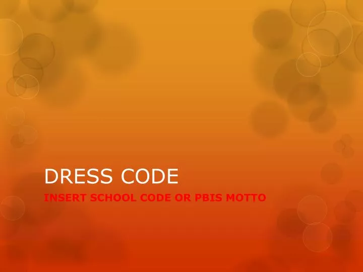 PPT - DRESS CODE PowerPoint Presentation, free download - ID:2042049