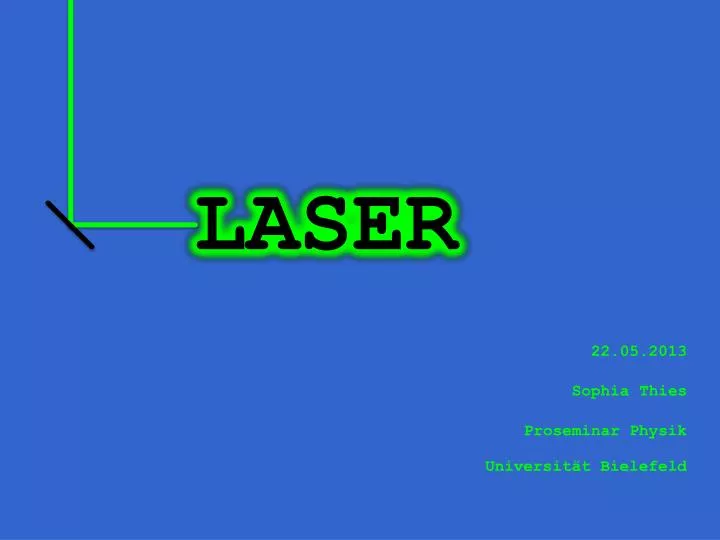 PPT - LASER PowerPoint Presentation, free download - ID:2042091