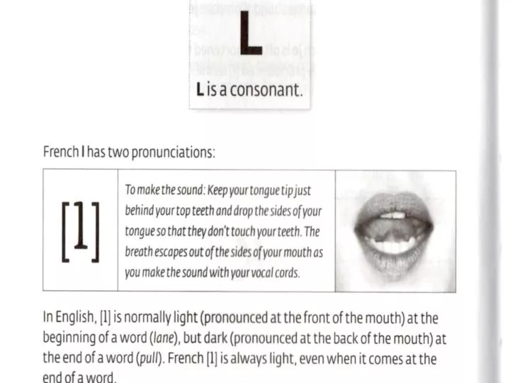 PPT - The first pronunciation of L is similar to the English word love ...