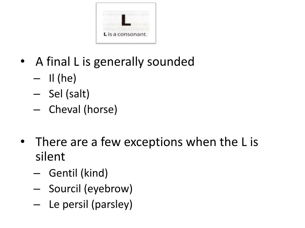 PPT - Understanding the Pronunciation of the French Letter "L ...