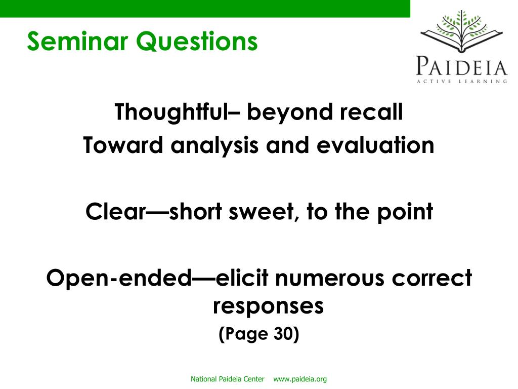PPT - The Paideia Seminar 2013 NCAGT Presentation PowerPoint ...
