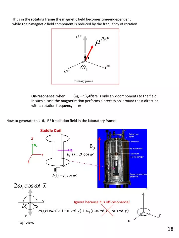 PPT - Thus in the rotating frame the magnetic field becomes time ...