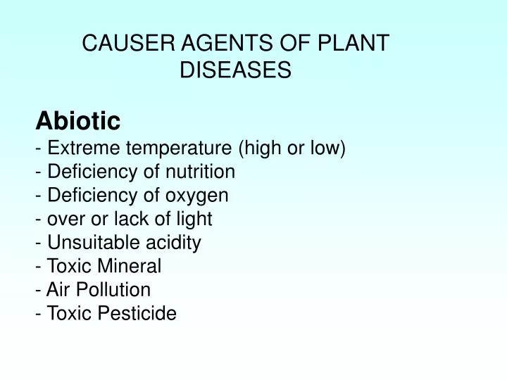 PPT - CAUSER AGENTS OF PLANT DISEASES PowerPoint Presentation, free ...