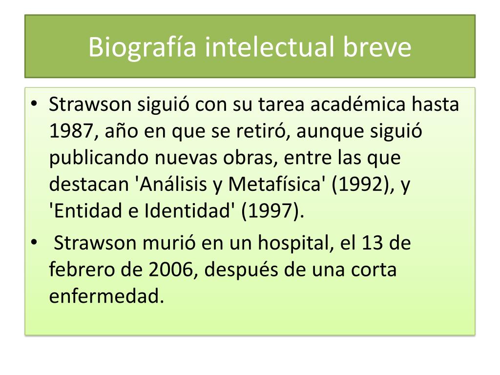 PPT - Peter Strawson , el filósofo preocupado por explicar el lenguaje ...