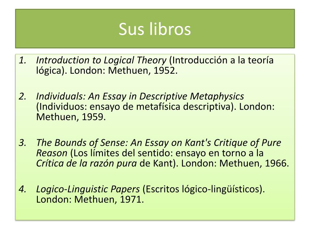 PPT - Peter Strawson , el filósofo preocupado por explicar el lenguaje ...