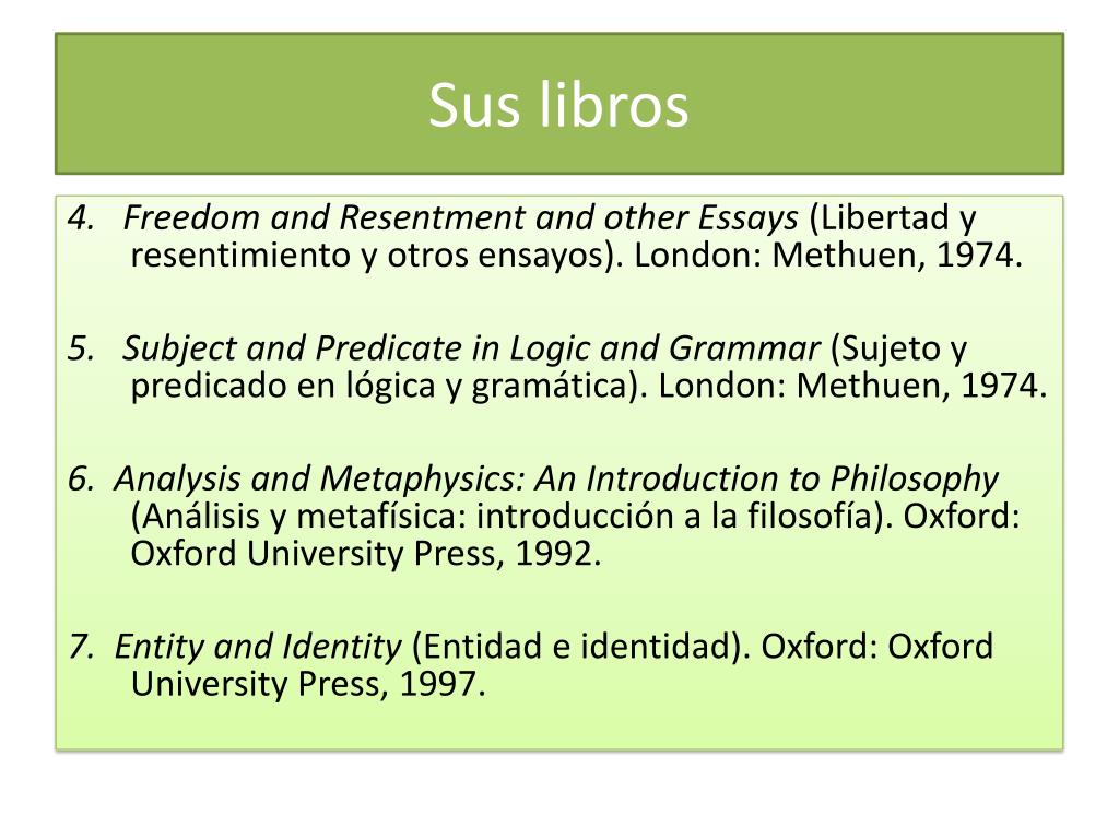 PPT - Peter Strawson , el filósofo preocupado por explicar el lenguaje ...