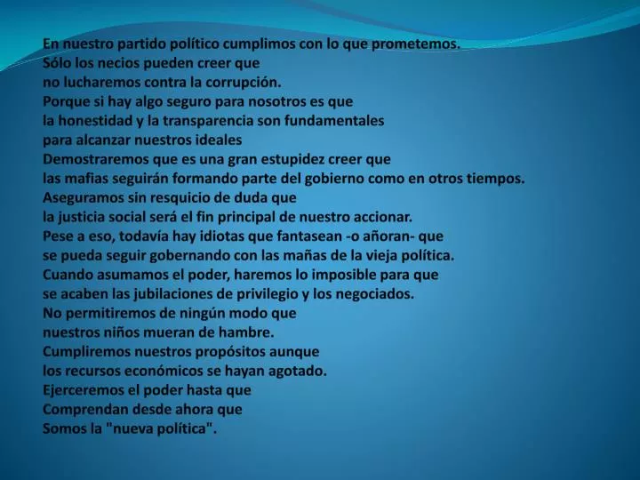PPT - En+nuestro+partido+pol%C3%ADtico+cumplimos+con+lo+que PowerPoint ...