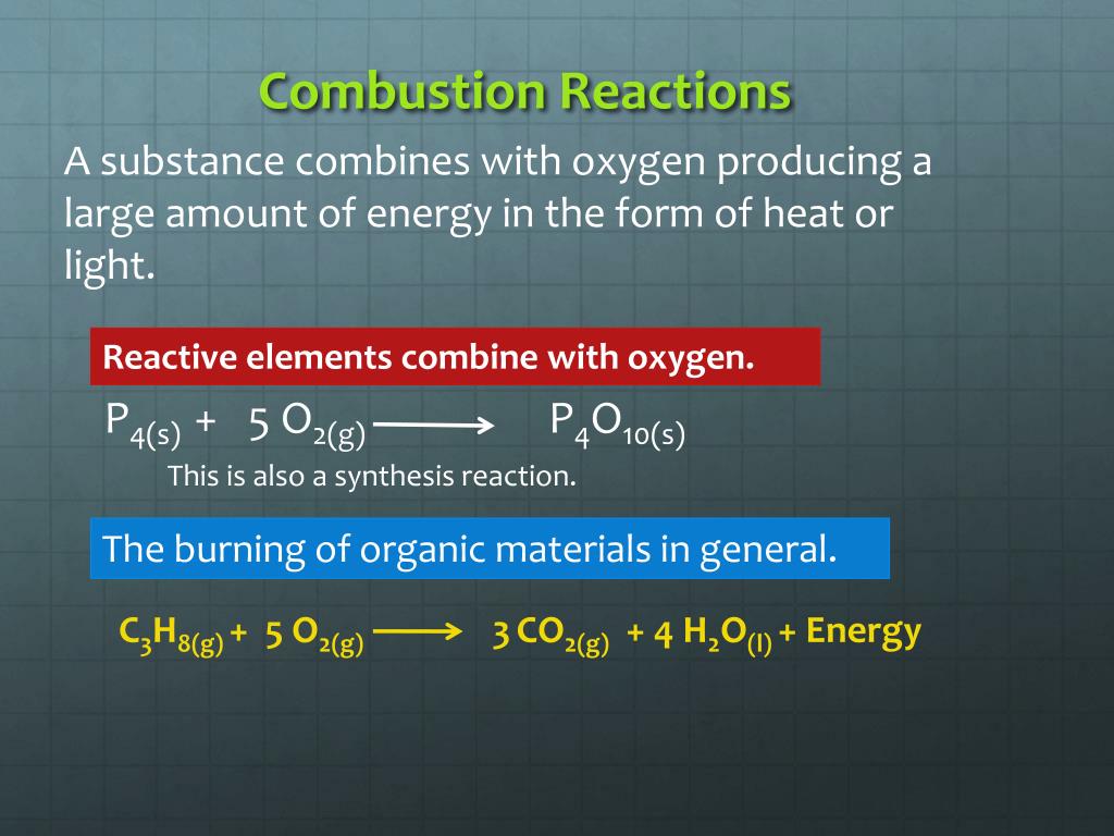 PPT - Chemical Reactions – Part II Five Types of Chemical Reactions ...