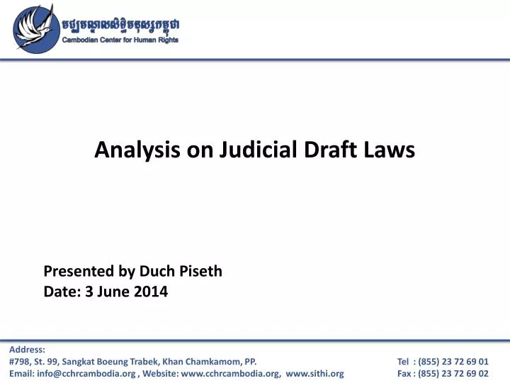 PPT - Analysis on Judicial Draft Laws PowerPoint Presentation, free ...