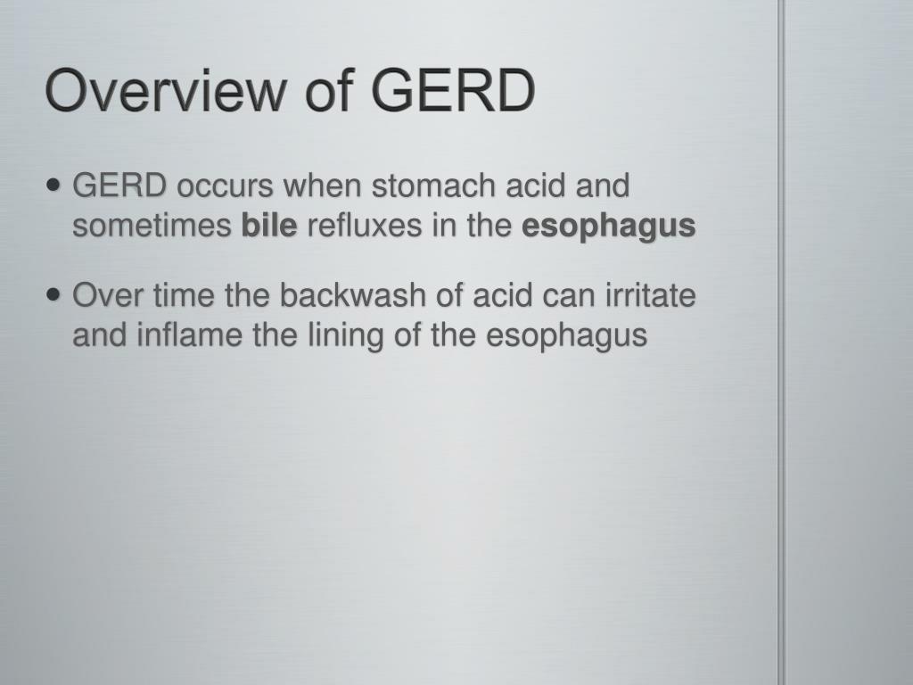 PPT - Gastroesophageal Reflux Disease (GERD) PowerPoint Presentation ...