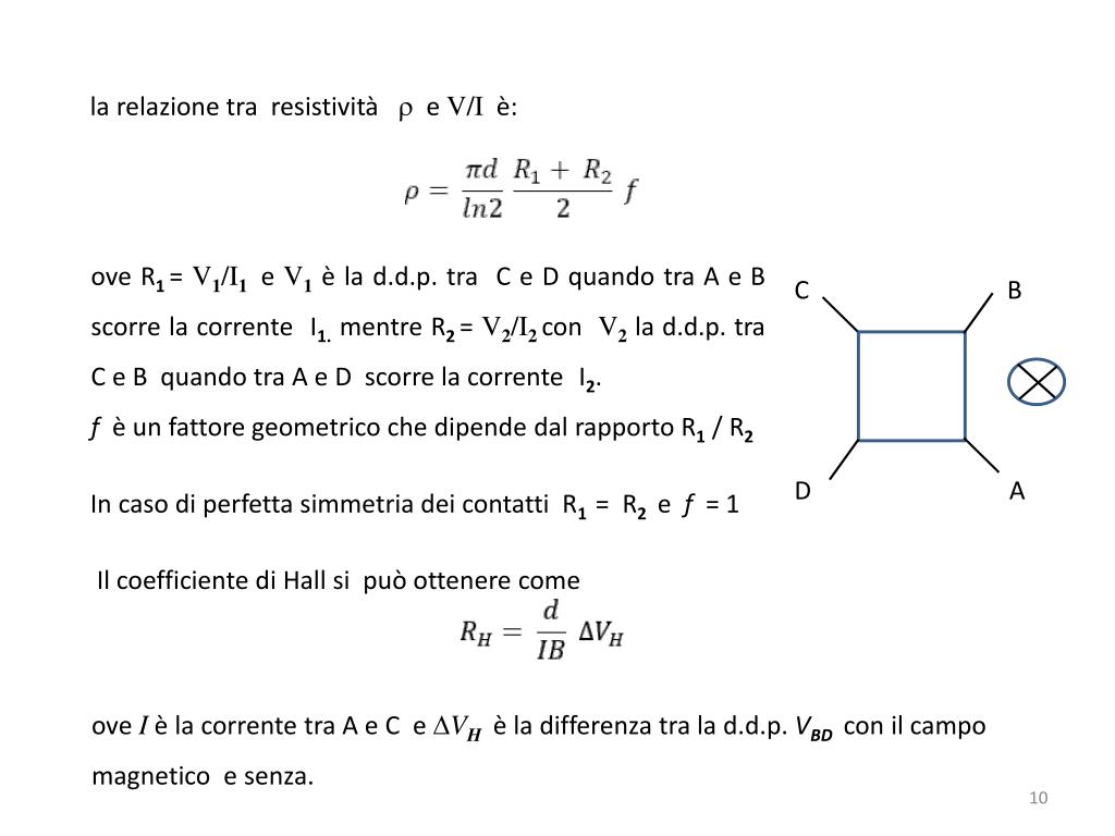 PPT - Misure di trasporto elettronico (Effetto Hall) PowerPoint ...