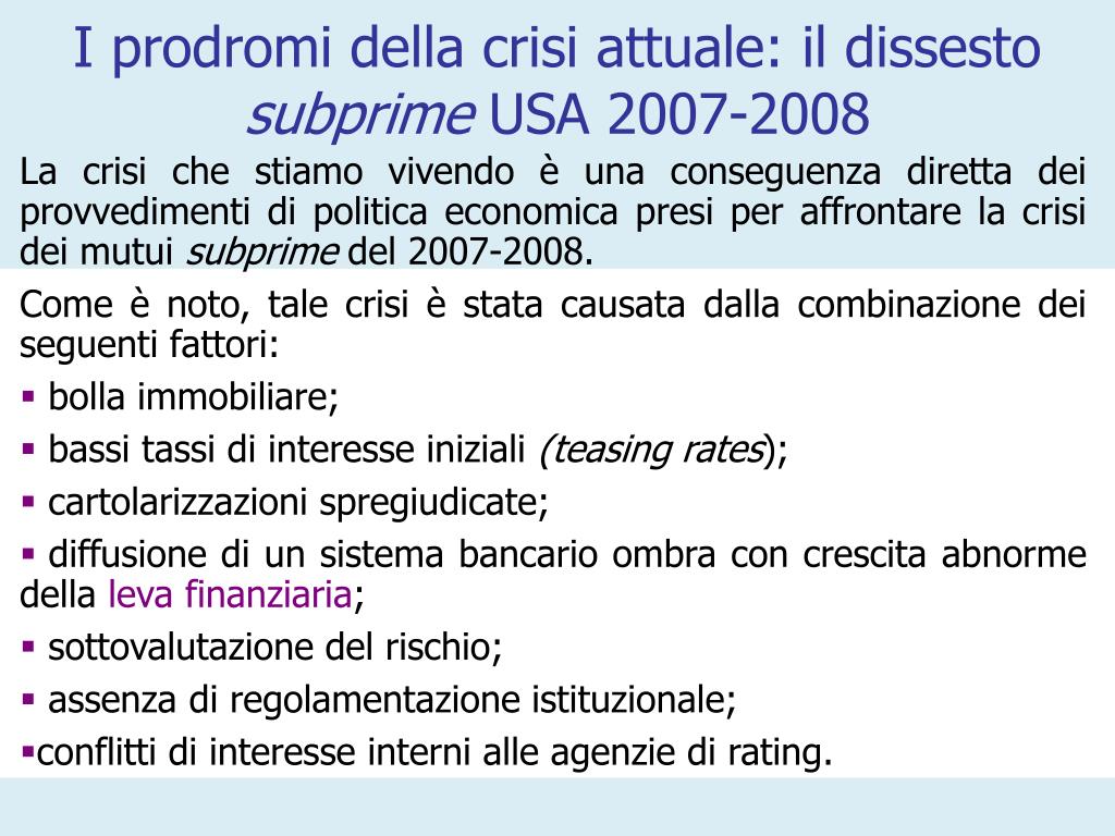 PPT - Gli sviluppi della crisi e la posizione internazionale dell ...