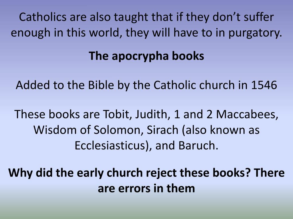 PPT - Session 6 – Purgatory & Other Catholic Teachings PowerPoint ...