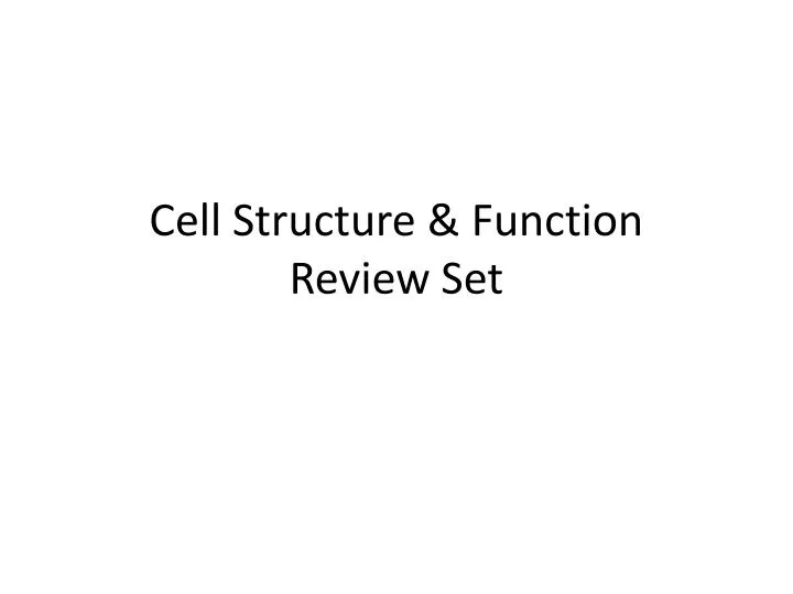 PPT - Cell Structure & Function Review Set PowerPoint Presentation - ID ...