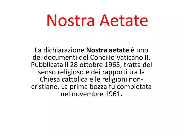 PPT - Nostra Aetate PowerPoint Presentation, free download - ID:2045331