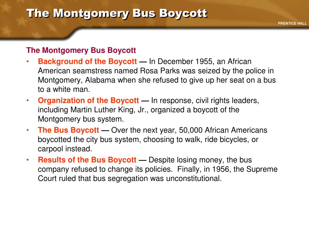 PPT - The Civil Rights Movement (1950–1968) PowerPoint Presentation ...