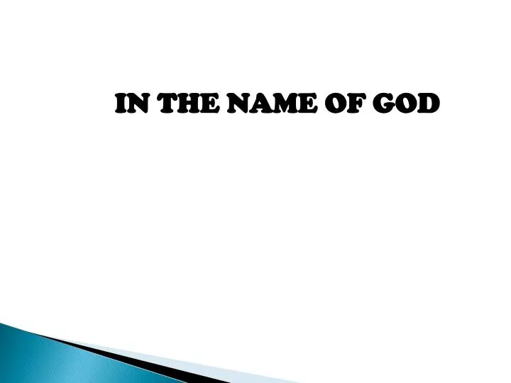 PPT - IN THE NAME OF GOD PowerPoint Presentation, free download - ID ...