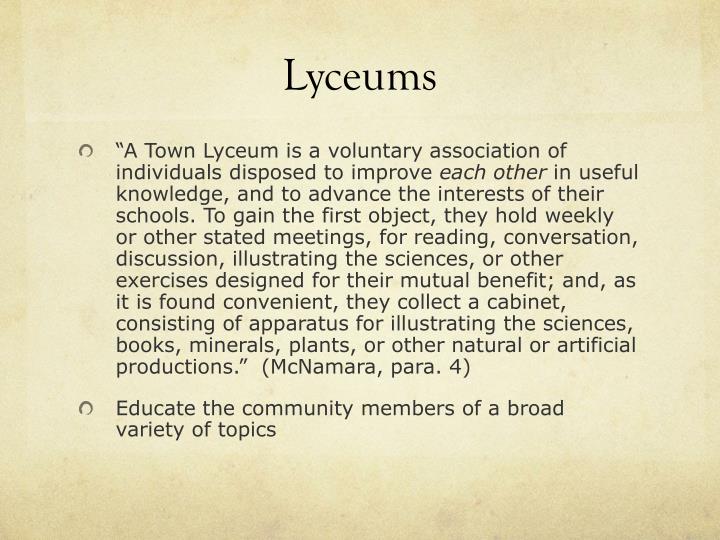 PPT - Lyceum & Chautauqua Movements in Adult Education PowerPoint ...
