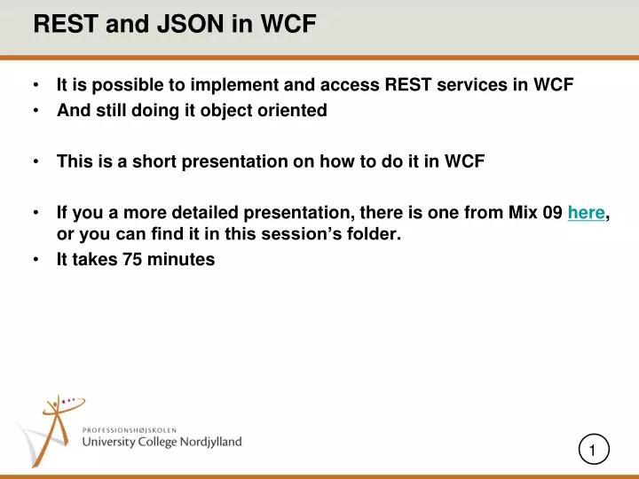 PPT - REST and JSON in WCF PowerPoint Presentation, free download - ID ...
