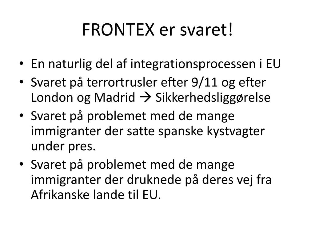 PPT - EU’s grænseovervågning i strid med flygtninges rettigheder eller ...