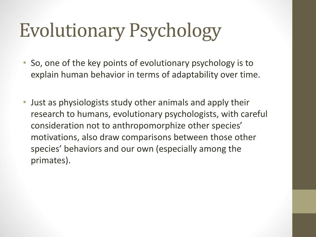 Ppt Evolutionary Psychology Of Sex And Behavior A Very Brief