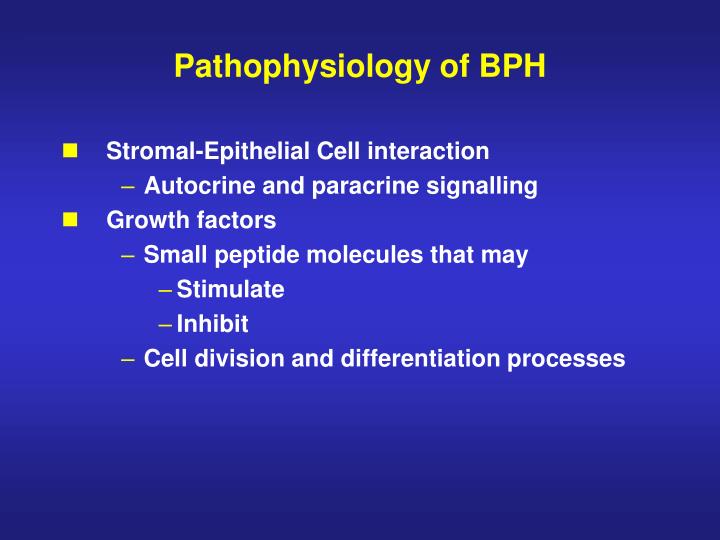 PPT - Pathophysiology and Natural History of “BPH” PowerPoint ...