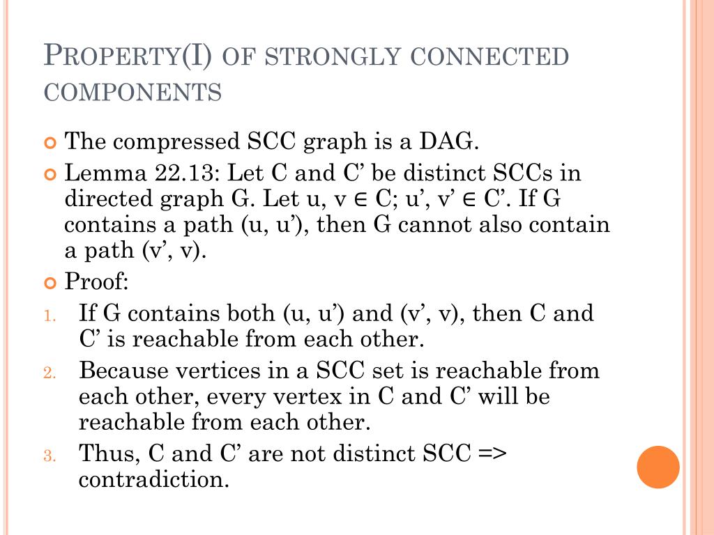 Ppt Find Strongly Connected C Omponents Using K Osarajus Algorithm And T Arjans Algorithm