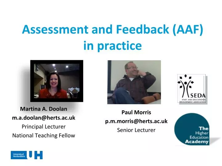 PPT - Assessment and Feedback (AAF) in practice PowerPoint Presentation ...