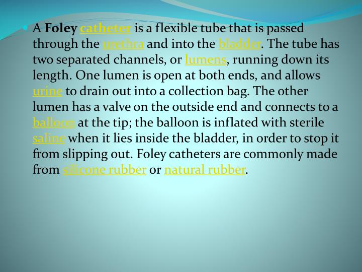 PPT - Foley catheter PowerPoint Presentation - ID:2047161