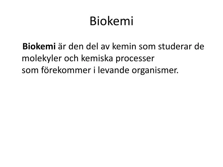 PPT - Biokemi PowerPoint Presentation, free download - ID:2047305