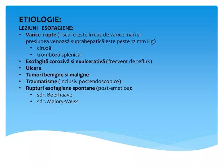 PPT - ETIOLOGIE: LEZIUNI ESOFAGIENE: PowerPoint Presentation, free ...