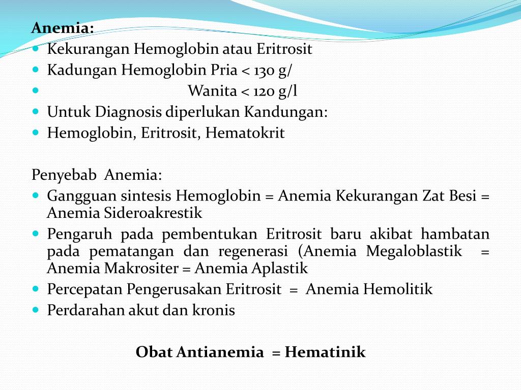 PPT - FARMAKOLOGI OBAT ANTIANEMIA PowerPoint Presentation, free ...