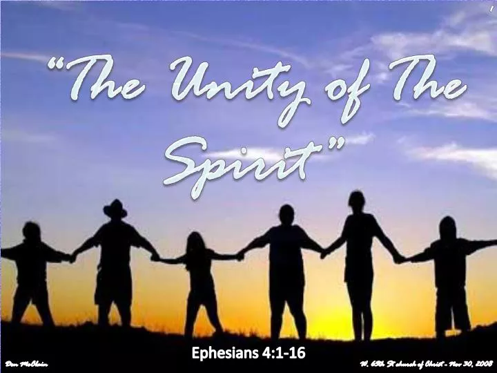 PPT - “The Unity of The Spirit” PowerPoint Presentation, free download ...