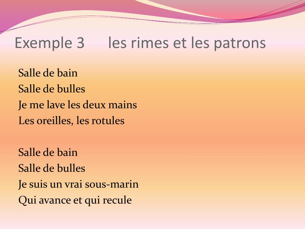 Schema De Rimes