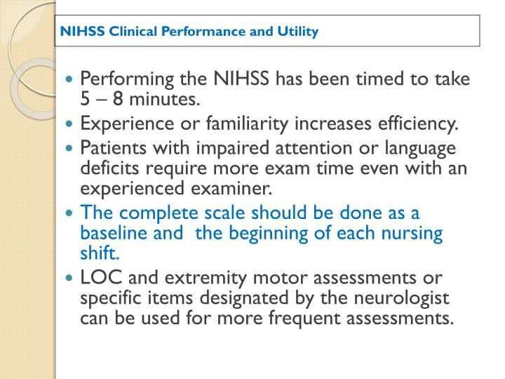 PPT - NIH Stroke Scale Assessment of the Acute Stroke Patient ...