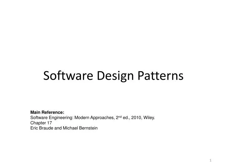 PPT - Software Design Patterns PowerPoint Presentation, free download ...